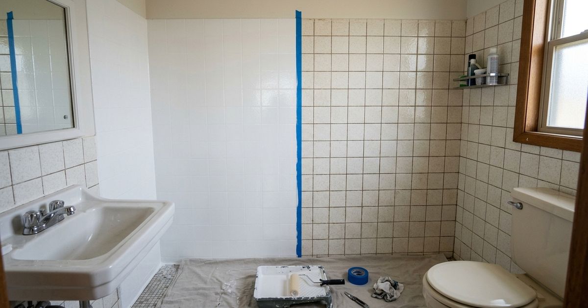 Como pintar azulejos antigos e renovar uma cozinha, banheiro ou área de ...