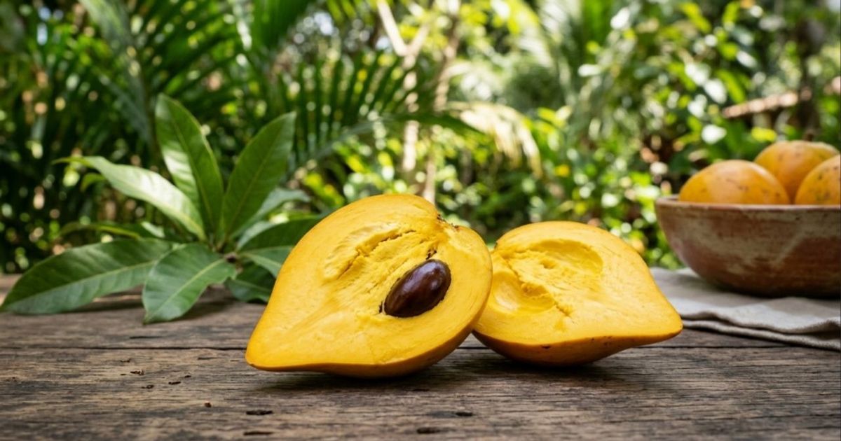 A fruta de ouro com a cor da gema de ovo e sabor de doce de leite