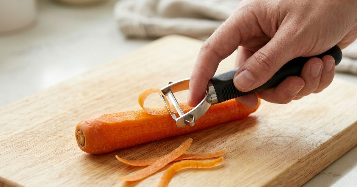 Todos ficam admirados ao descobrir como segurar o descascador de legumes