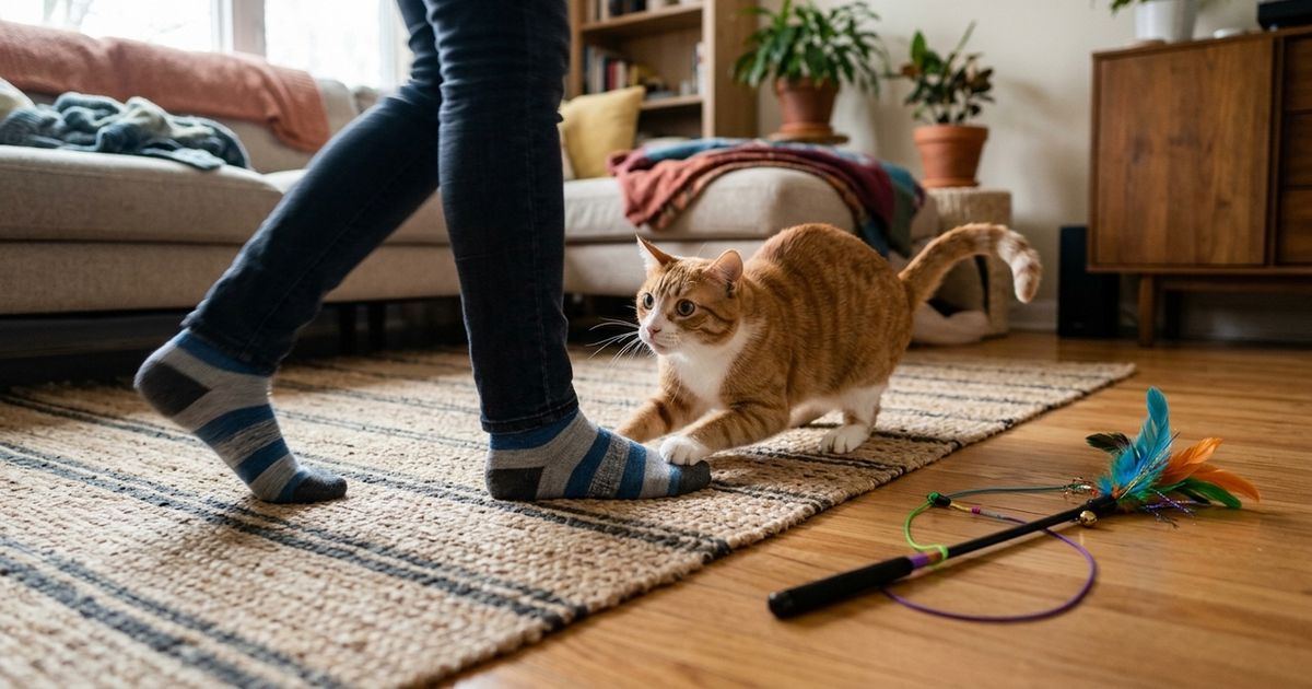 É por isso que o gato morde os pés das pessoas sem motivo aparente