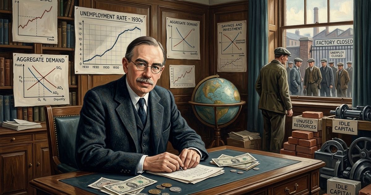 John Maynard Keynes, economista britânico: "O problema não é a escassez ...