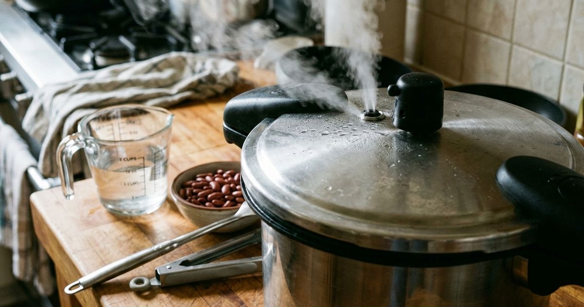 Dentro de uma panela de pressão, um teste simples mostra como o vapor ...