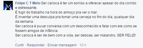 O que é SER CARIOCA segundo os seguidores do Catraca Livre