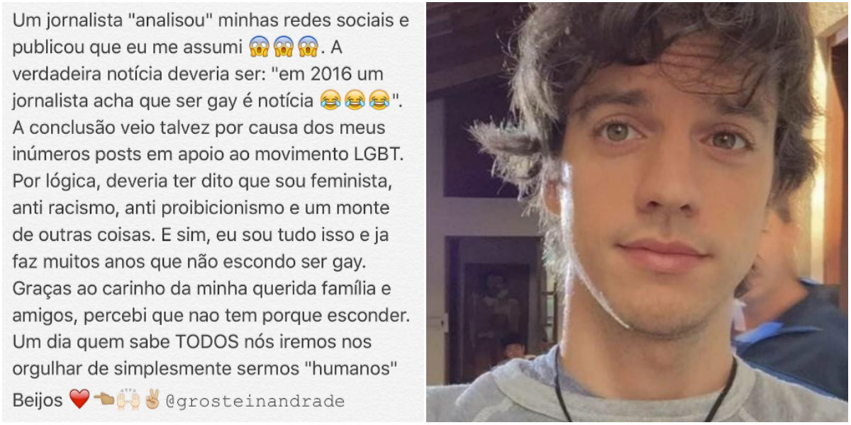 "Um jornalista acha que ser gay é notícia", diz Fernando Grostein