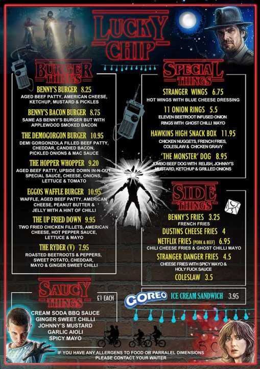 Restaurante oferece cardápio inspirado em Stranger Things