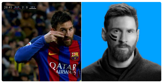 Messi faz "duplo gol" ao divulgar campanha de câncer infantil