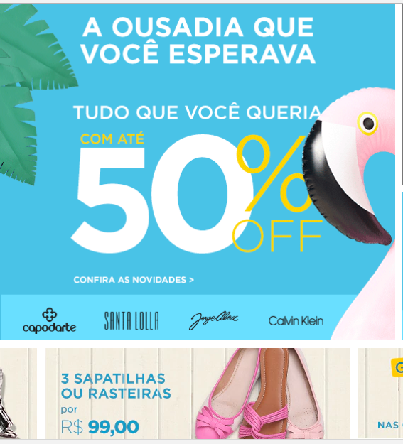 Zattini tem até 70% OFF em marcas famosas e 3 sapatos por R$ 99