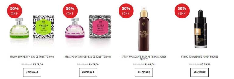 The Body Shop® vende produtos com até 50% de desconto