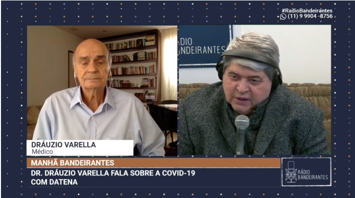 Datena deixa entrevista com Drauzio Varella ao saber da morte da sogra