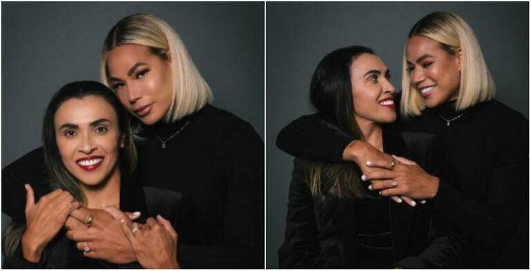 Jogadora Marta fica noiva de parceira de time dos EUA: 'Juntas'