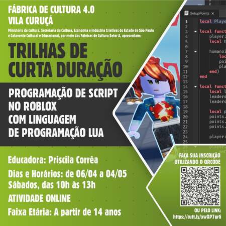 Curso on-line gratuito ensina a programar script para Roblox