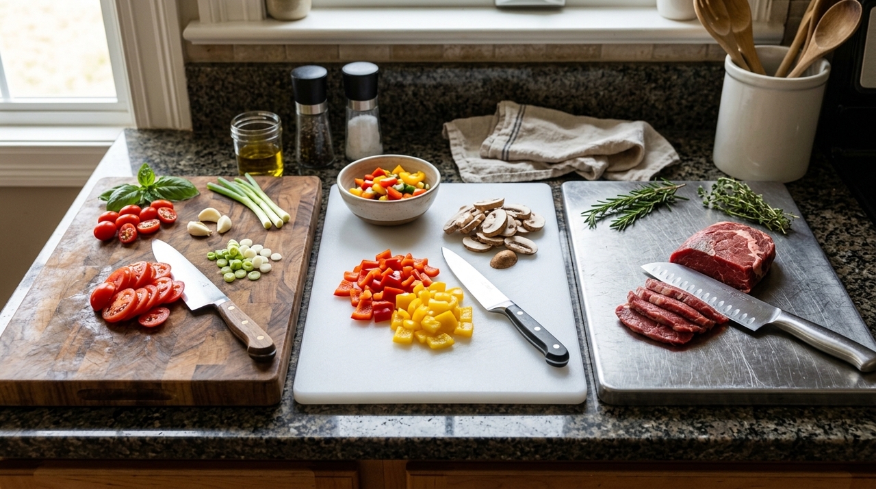 Qual tábua de corte de cozinha é melhor: madeira, plástico ou metal?
